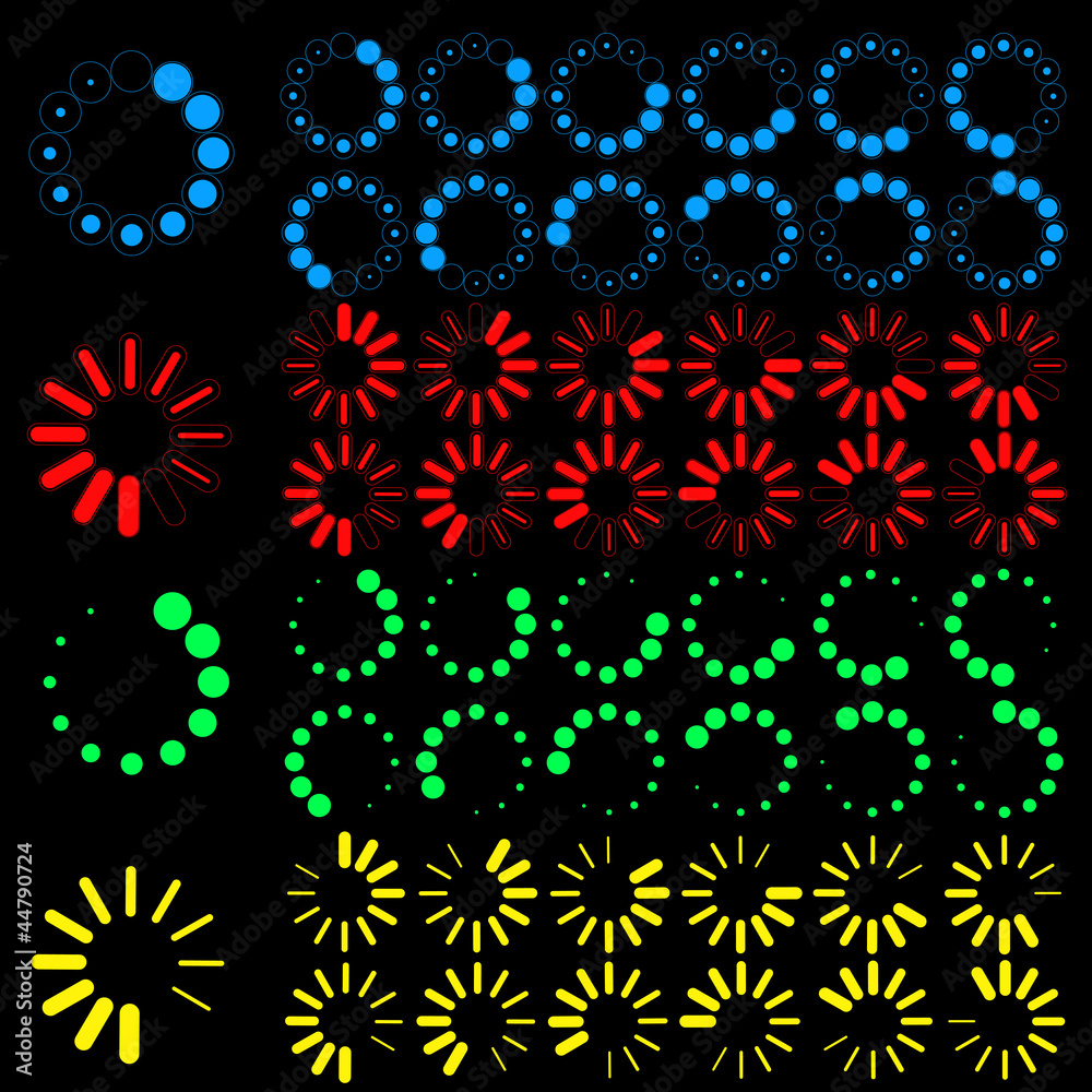 Preloaders Vector Set Stock Vector | Adobe Stock