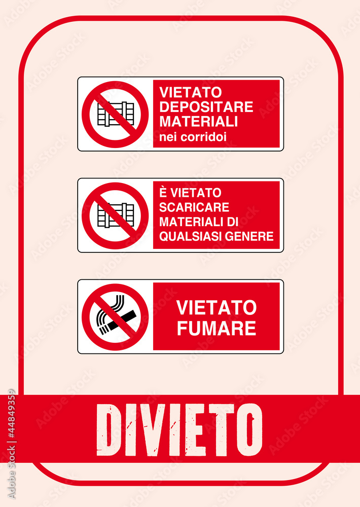 Segnale Divieto Kit 87 Stock Vector | Adobe Stock