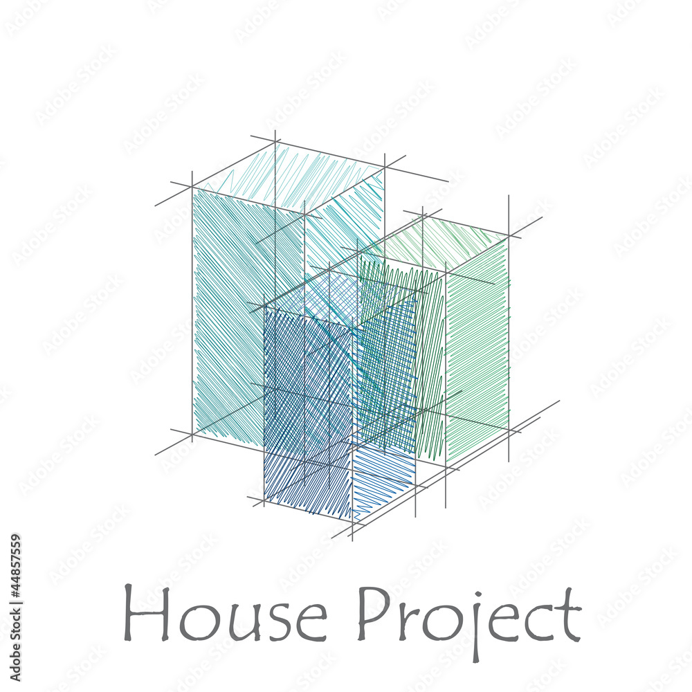 Logo house project # Vector Stock Vector | Adobe Stock
