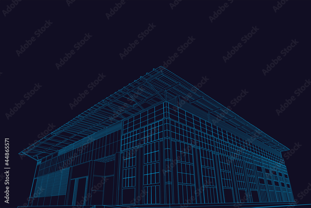 Architectural Outline illustration Stock Vector | Adobe Stock