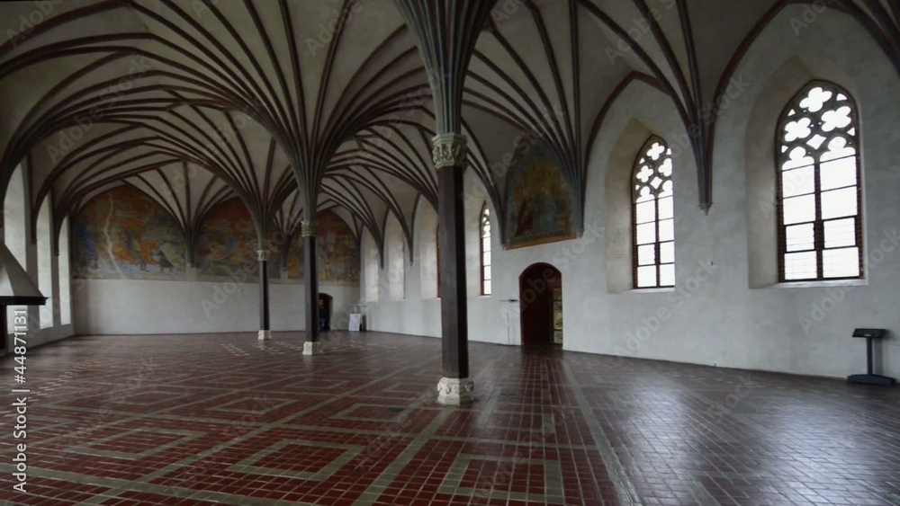 Chamber in greatest Gothic castle in Europe - Malbork. Stock-Video ...