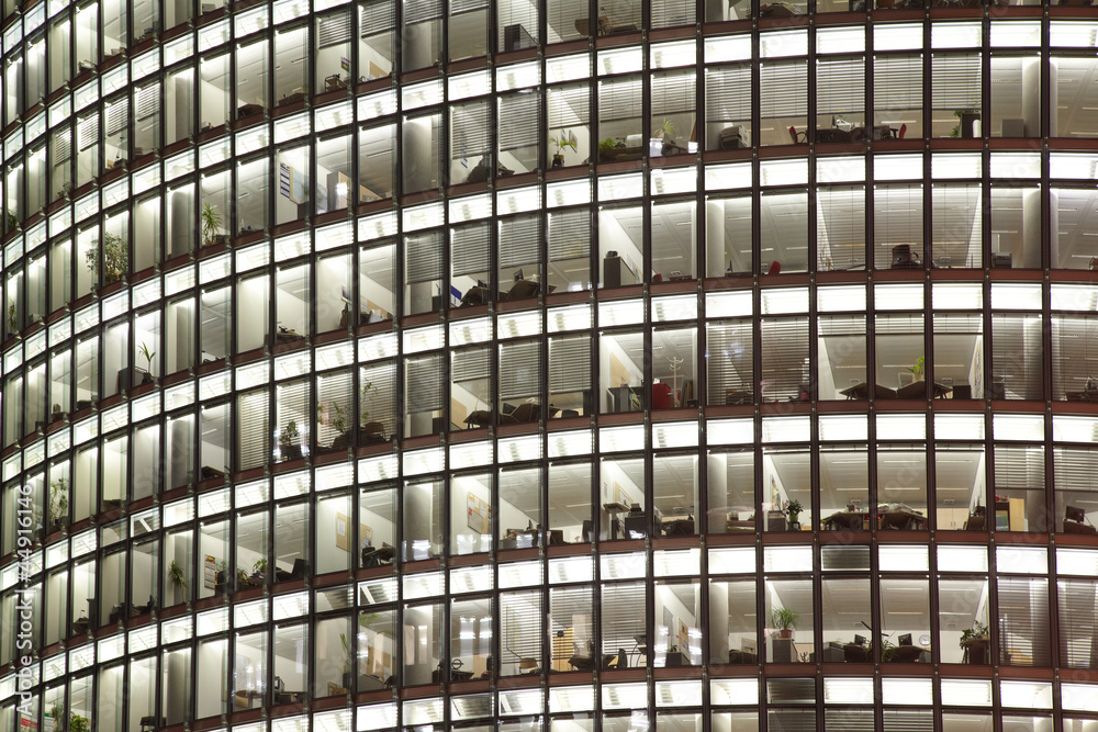 Skyscraper with offices background Stock-Foto | Adobe Stock