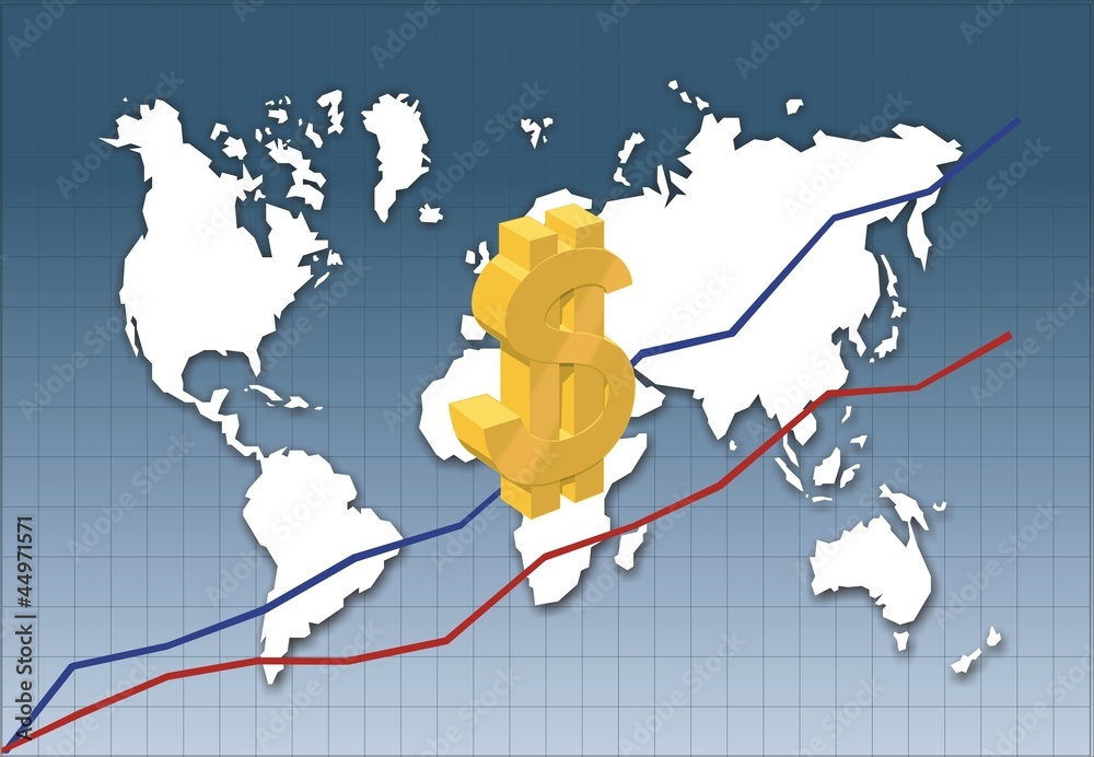 carte du monde finance Stock Vector | Adobe Stock
