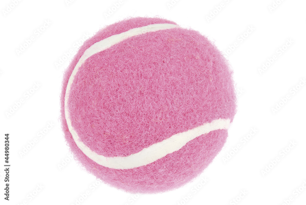 Pink tennis ball isolated on a white background. Stock Photo | Adobe Stock