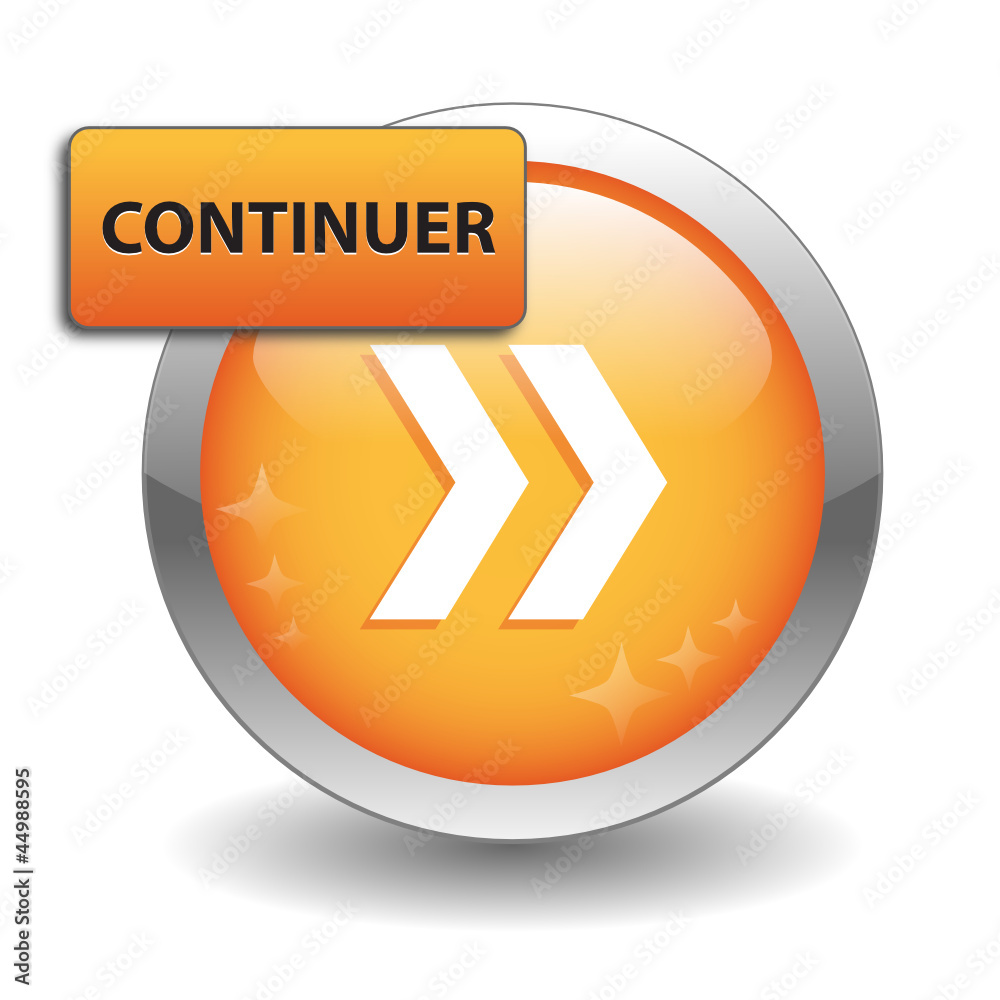 Vecteur Stock Bouton Web "CONTINUER" (internet valider cliquer ici ...