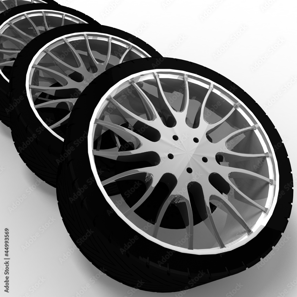 3d wheels Stock Illustration | Adobe Stock