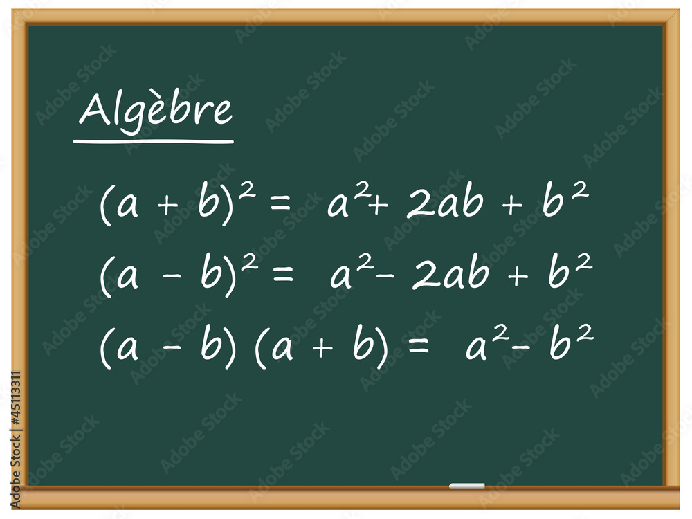 Tableau: leçon d’algèbre Illustration Stock | Adobe Stock