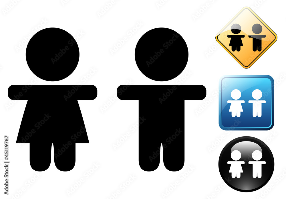 Children pictogram and icons Stock-Vektorgrafik | Adobe Stock