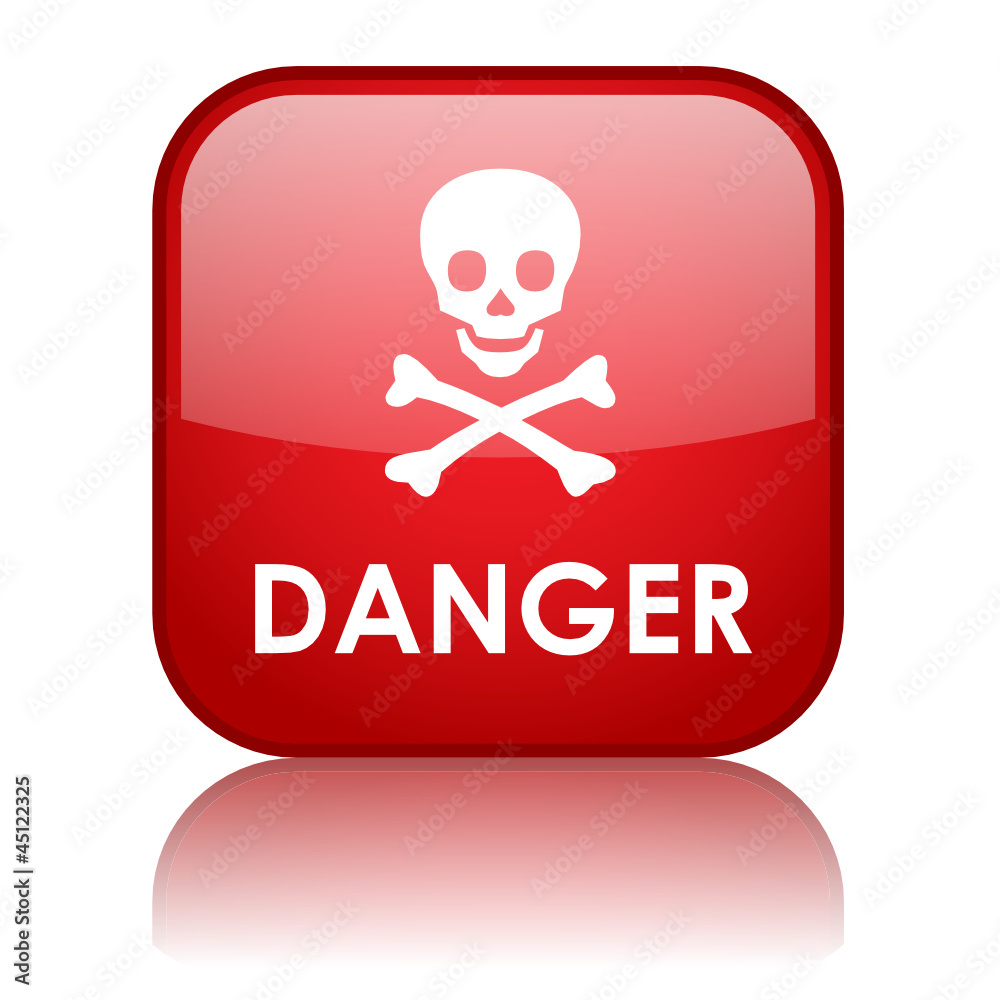 "DANGER" Button (risk hazard caution warning sign dangerous) Stock ...