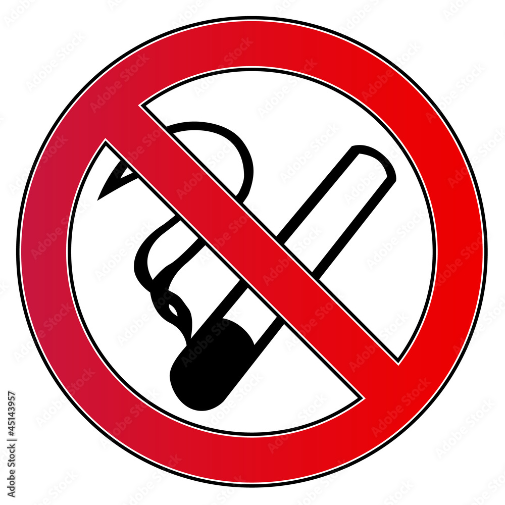 Verbotsschild Rauchverbot No Smoke Stock-Vektorgrafik | Adobe Stock