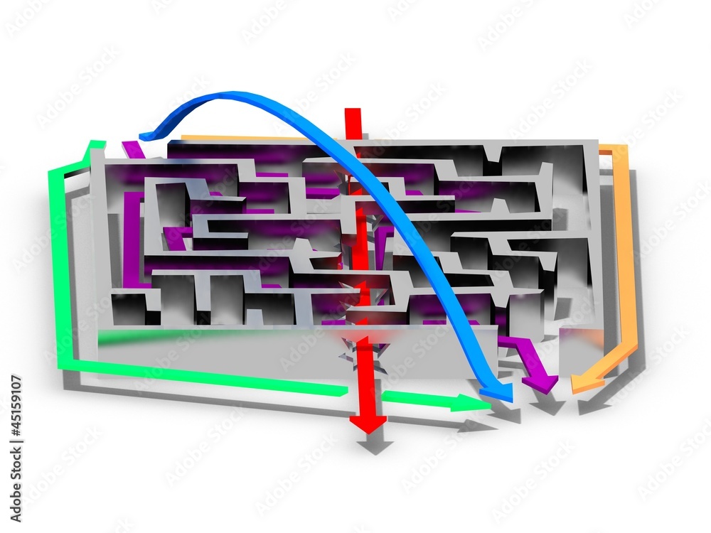 Labyrinthe - solutions Stock Illustration | Adobe Stock