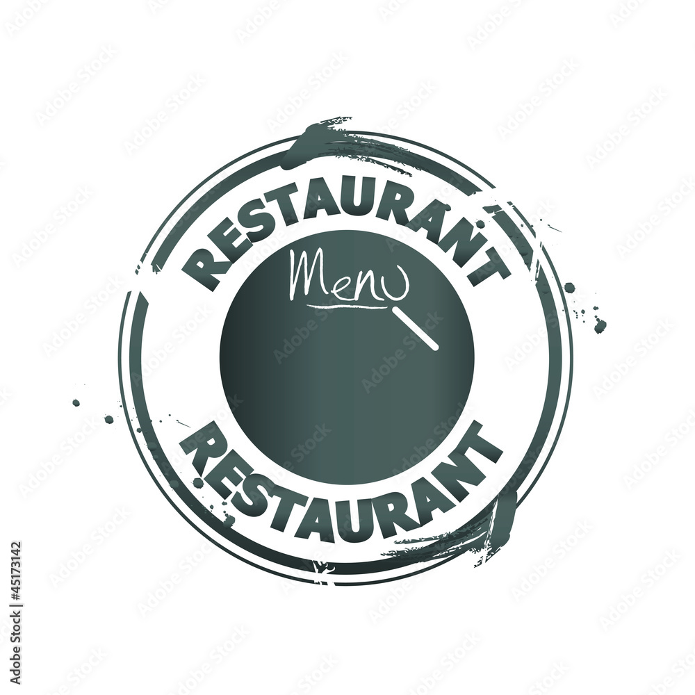 timbre Menu Restaurant Stock Vector | Adobe Stock