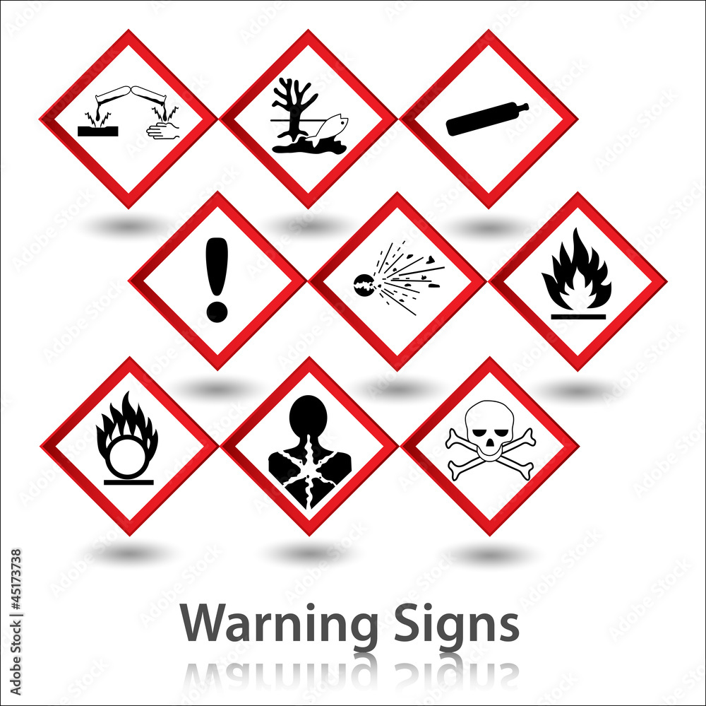 Warning Signs Stock Vector | Adobe Stock