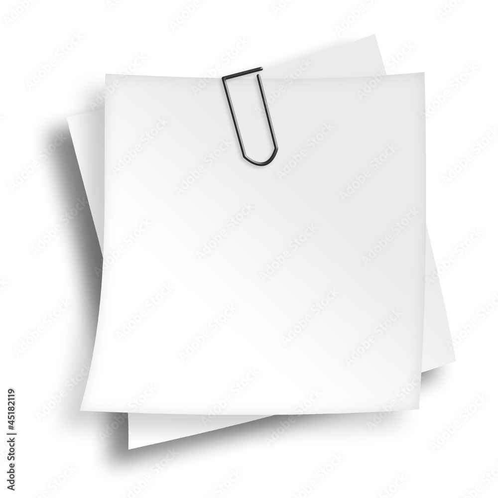 Notizzettel weiß Stock-Foto | Adobe Stock