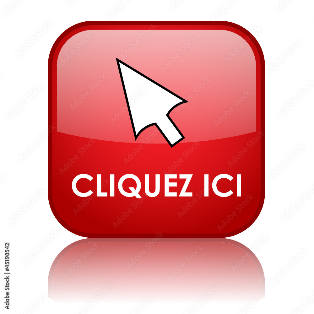 Vecteur Stock Bouton Web "CLIQUEZ ICI" (connexion curseur clic cliquer ok go) | Adobe Stock