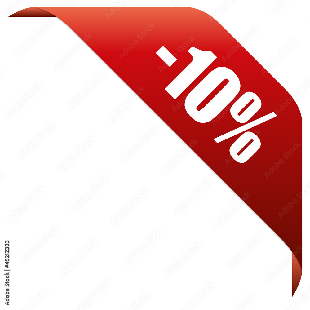 Ecke 10 Prozent Rabatt Stock-Vektorgrafik | Adobe Stock