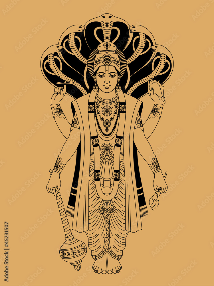 Vishnu Stock Vector | Adobe Stock