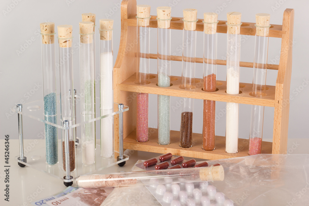 Test tubes in a pharmaceutical laboratory Stock Photo | Adobe Stock