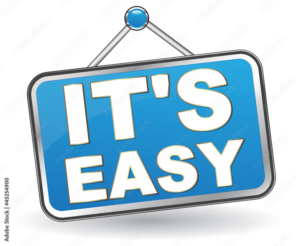 IT"S EASY ICON Stock Vector | Adobe Stock