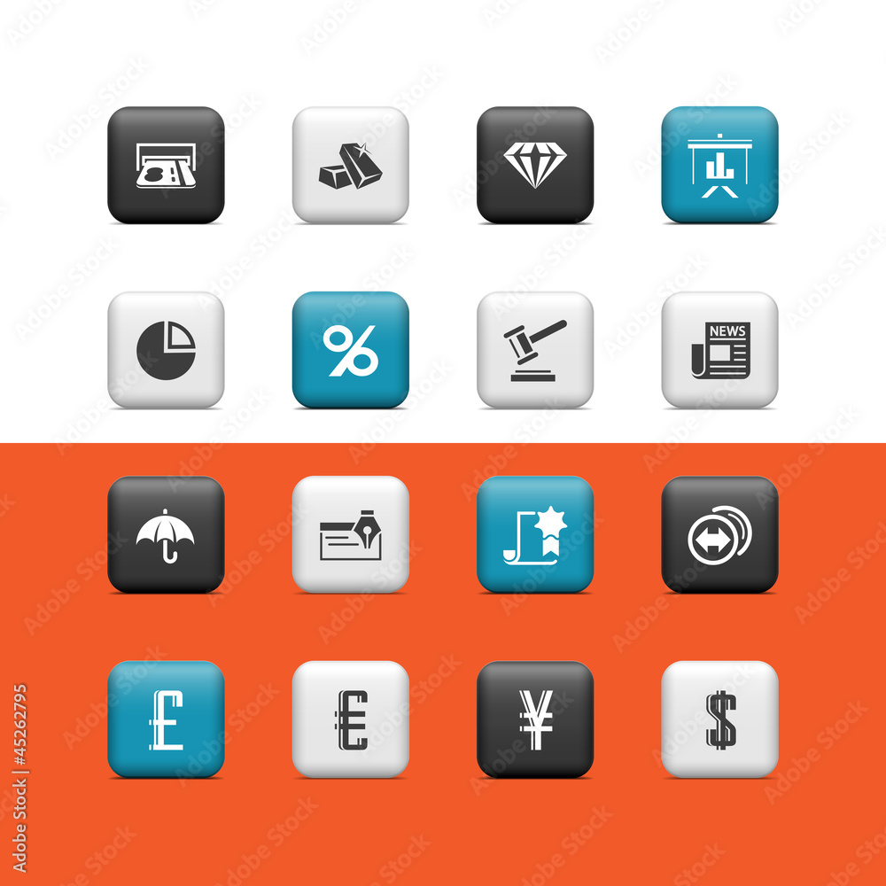 Bank buttons Stock Vector | Adobe Stock