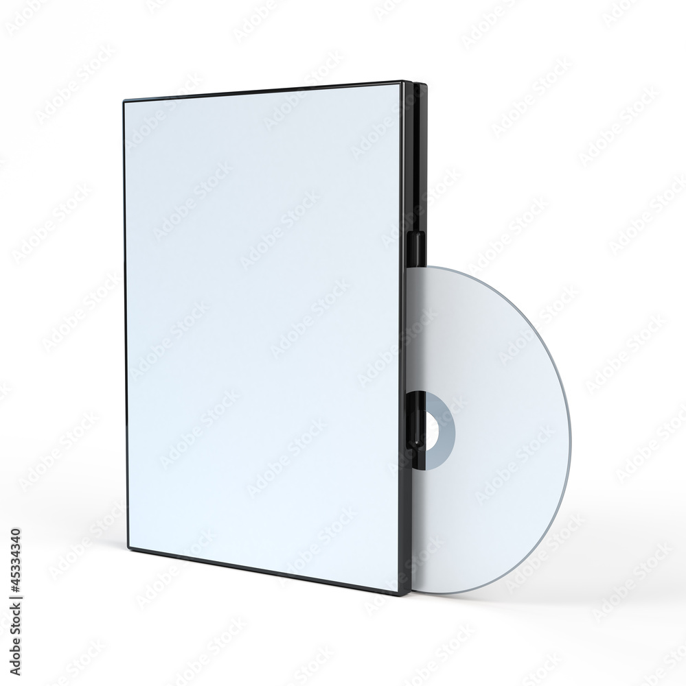 Blank DVD case and disc Stock Illustration | Adobe Stock