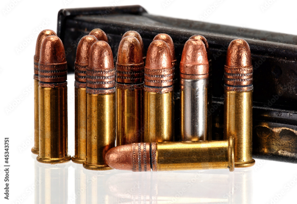 Cal 22 rimfire ammunition Stock Photo | Adobe Stock