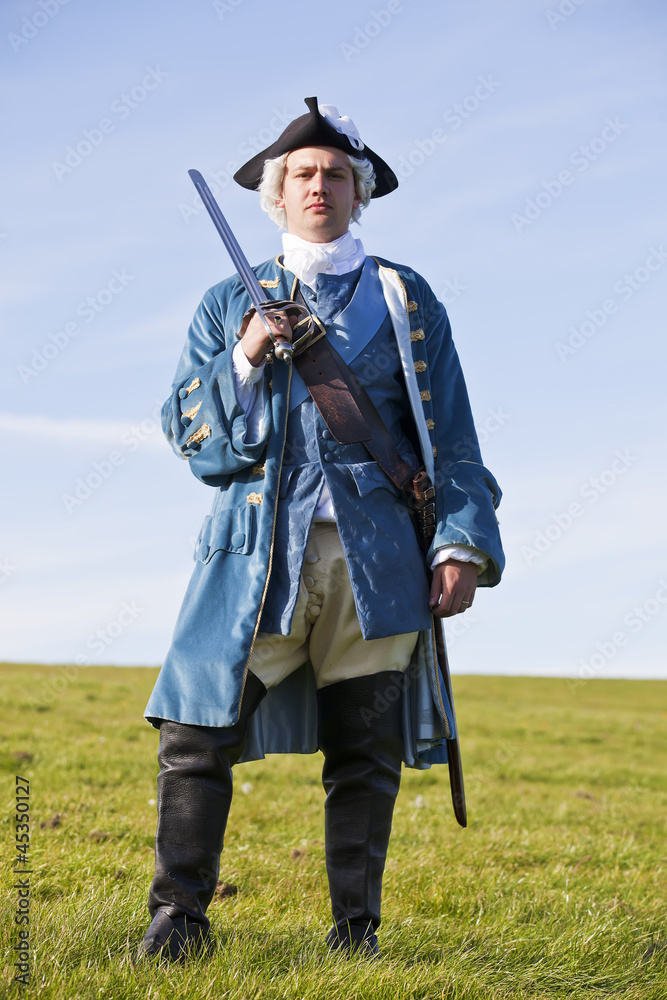 18th century British army infantry Redcoat uniform Stock Photo | Adobe ...