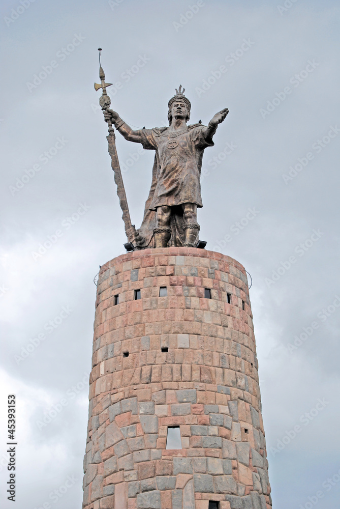 Estatua del inca Pachacutec. Cuzco. Peru Stock Photo | Adobe Stock