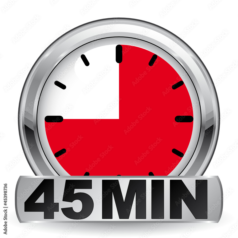 45 MINUTES ICON Stock Vector | Adobe Stock