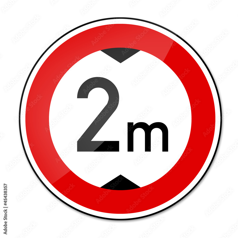 Verbotsschild RAL 3001 signalrot - 2m Höhe Stock-Illustration | Adobe Stock