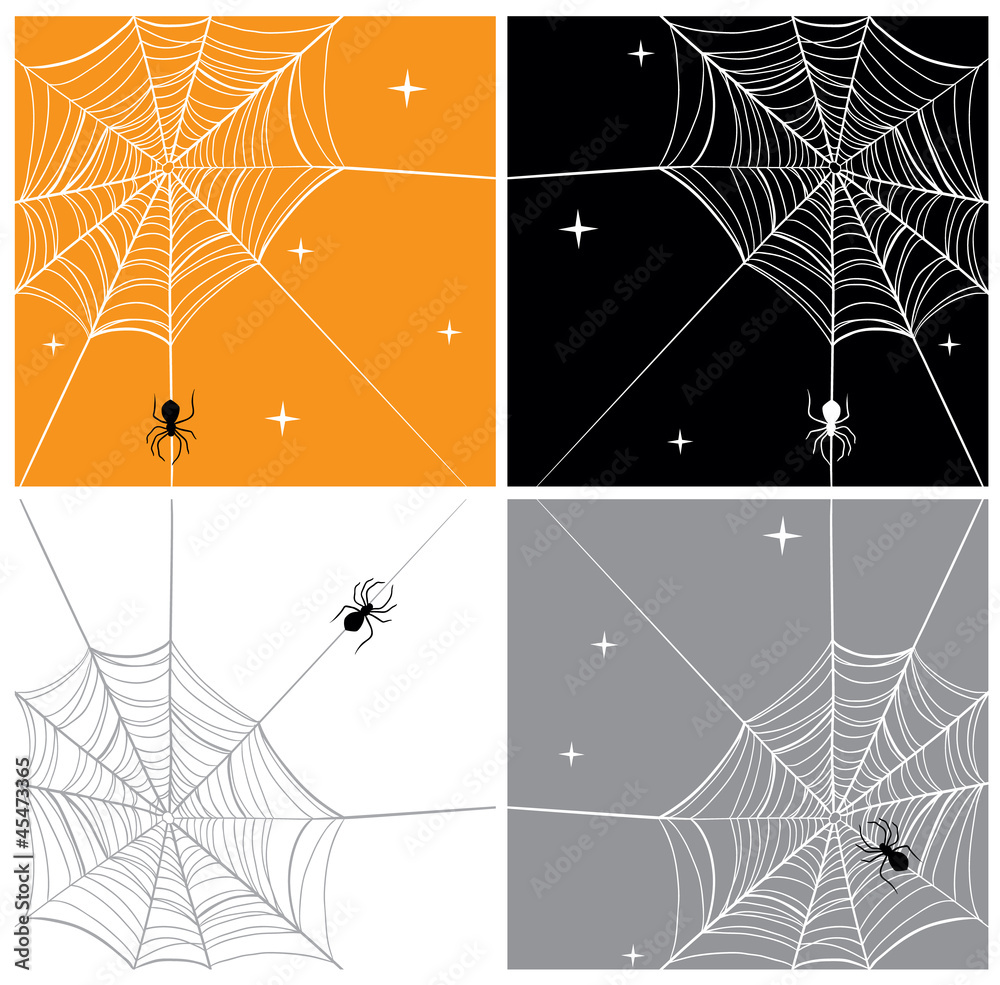 Vector Spider & SpiderWeb Backgrounds Stock Vector | Adobe Stock
