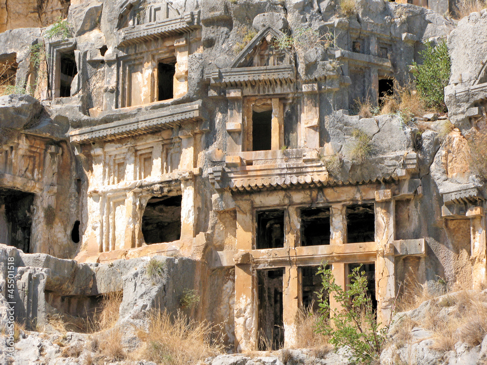 Ancient necropolis in Myra, Turkey Stock Photo | Adobe Stock