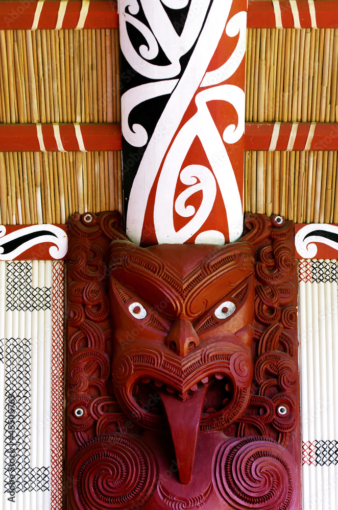 Maori wall carvings Stock Photo | Adobe Stock