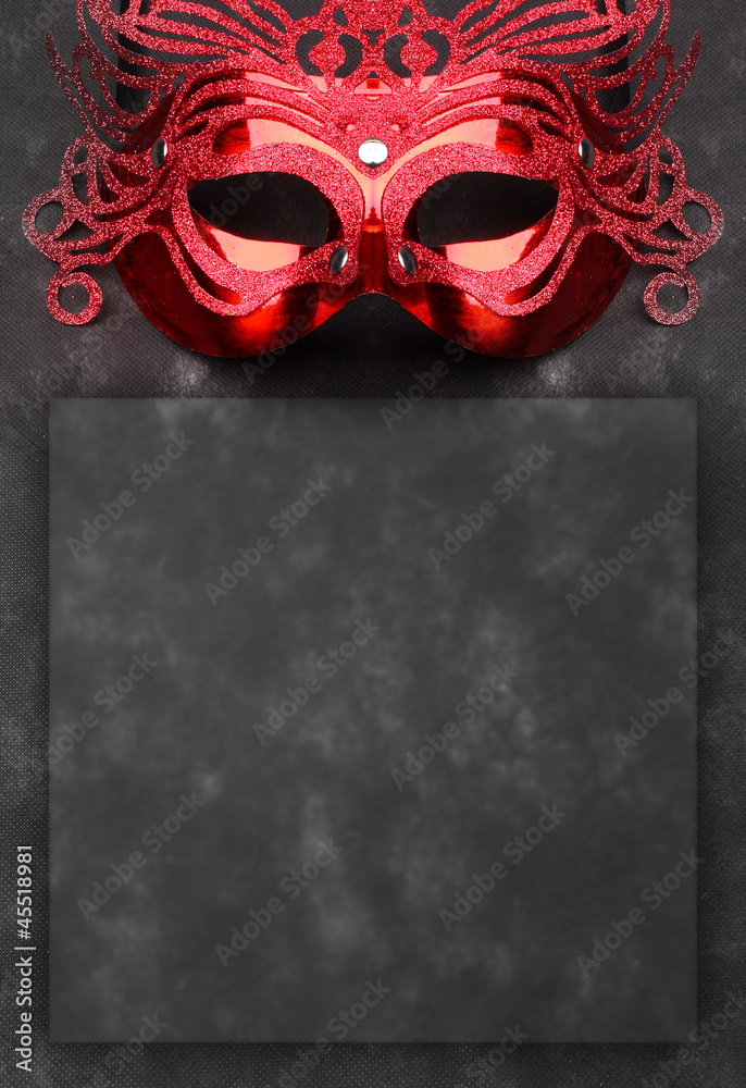 Paper mask with empty sign board. Stock Photo | Adobe Stock