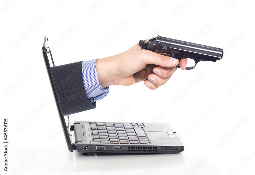 Gun and Notebook Stock-Foto | Adobe Stock