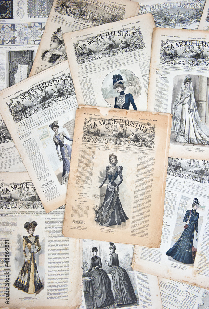 Vintage clothing. Nostalgic fashion background Stock Photo | Adobe Stock