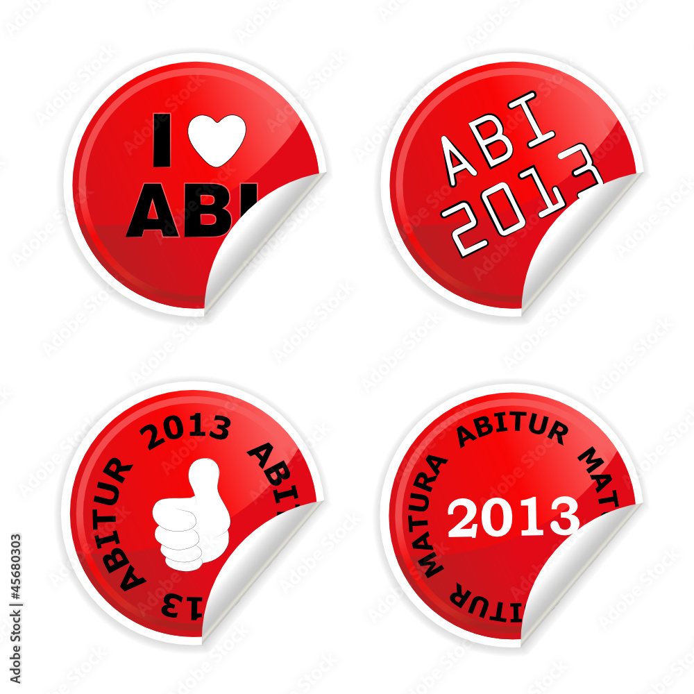 ABI Sticker Set Stock Vector | Adobe Stock
