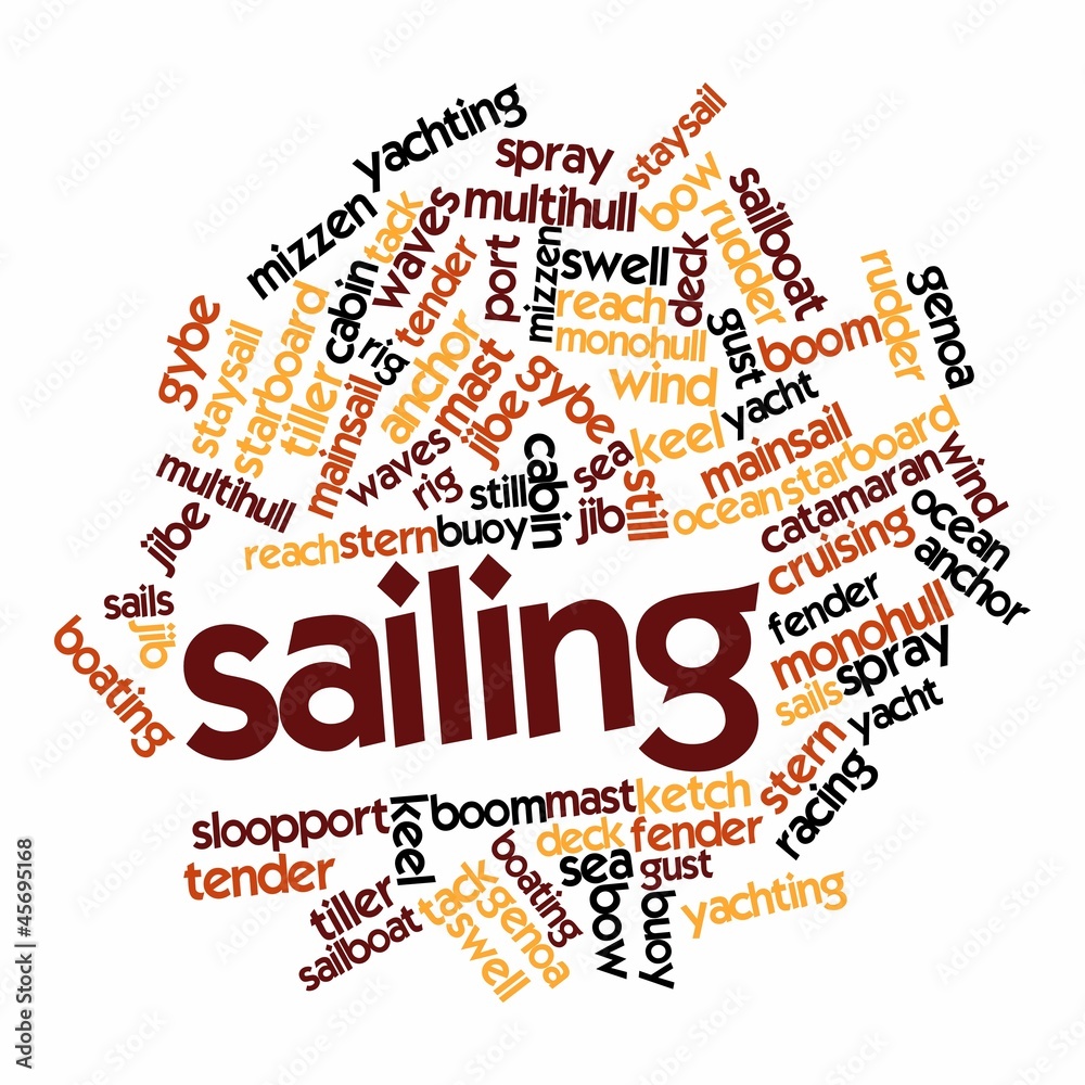 Abstract word cloud for "sailing" with related tags and terms ...