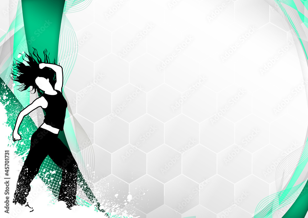 Zumba fitness dance background Stock Illustration | Adobe Stock