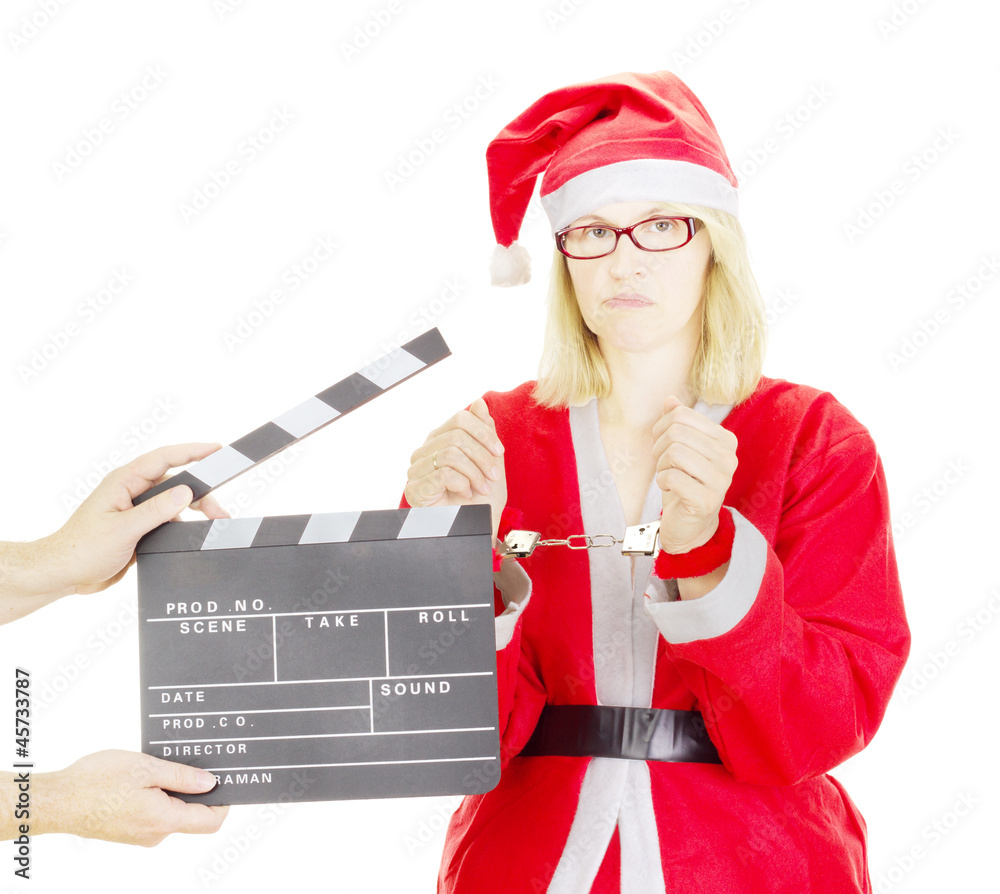 Santa claus with handcuffs Stock Photo | Adobe Stock