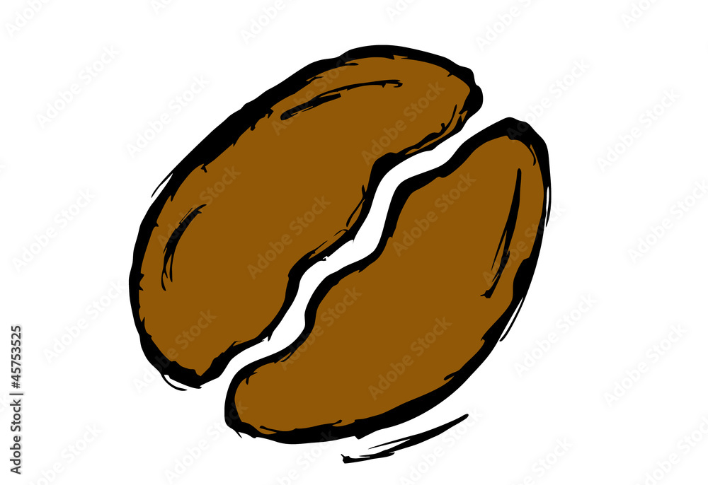 Kaffeebohne, braun Stock-Illustration | Adobe Stock