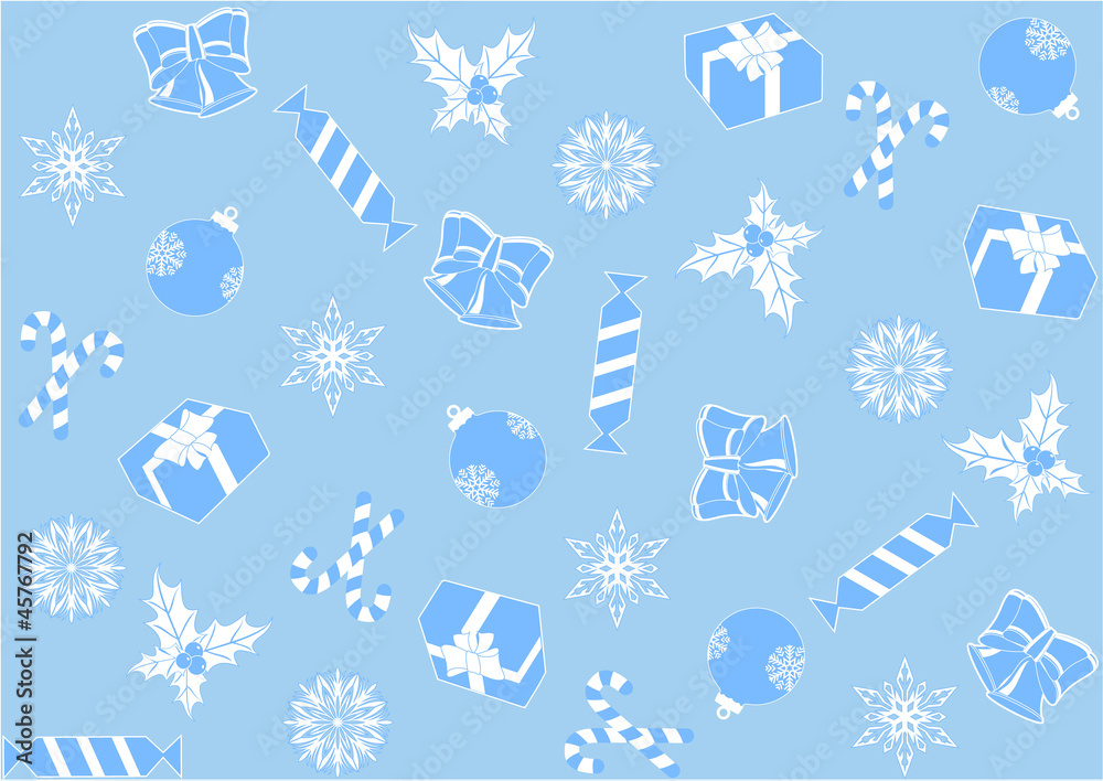 seamless light blue background for Christmas Stock Illustration | Adobe ...