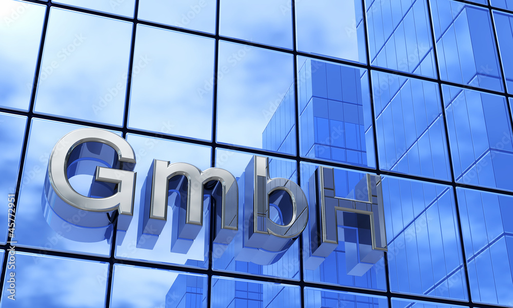 Blaue Fassade - GmbH Stock-Illustration | Adobe Stock