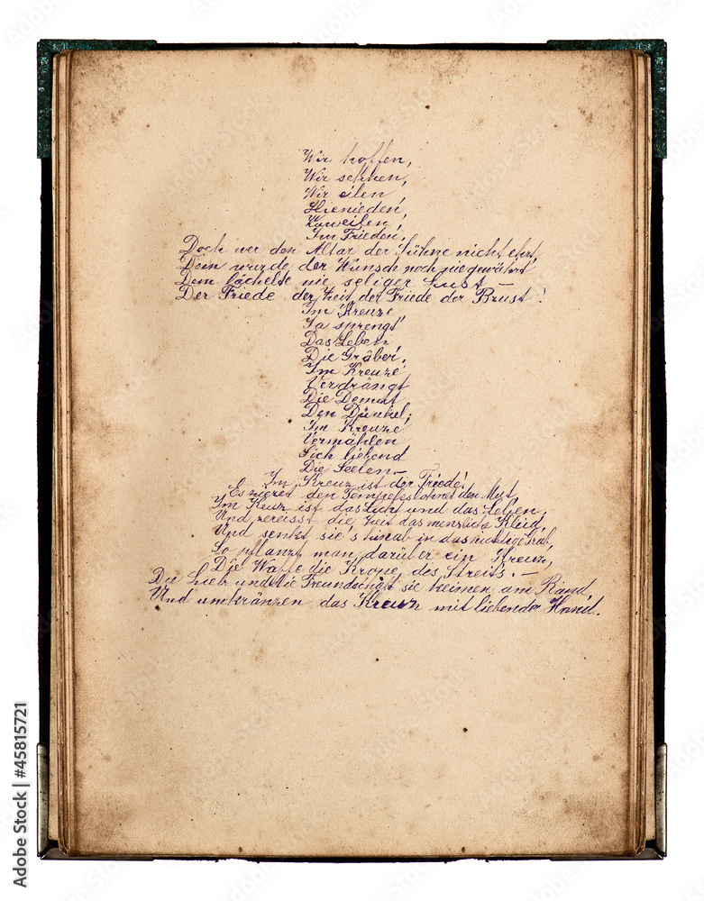 easter poem handwritten in cross shape Stock Photo | Adobe Stock