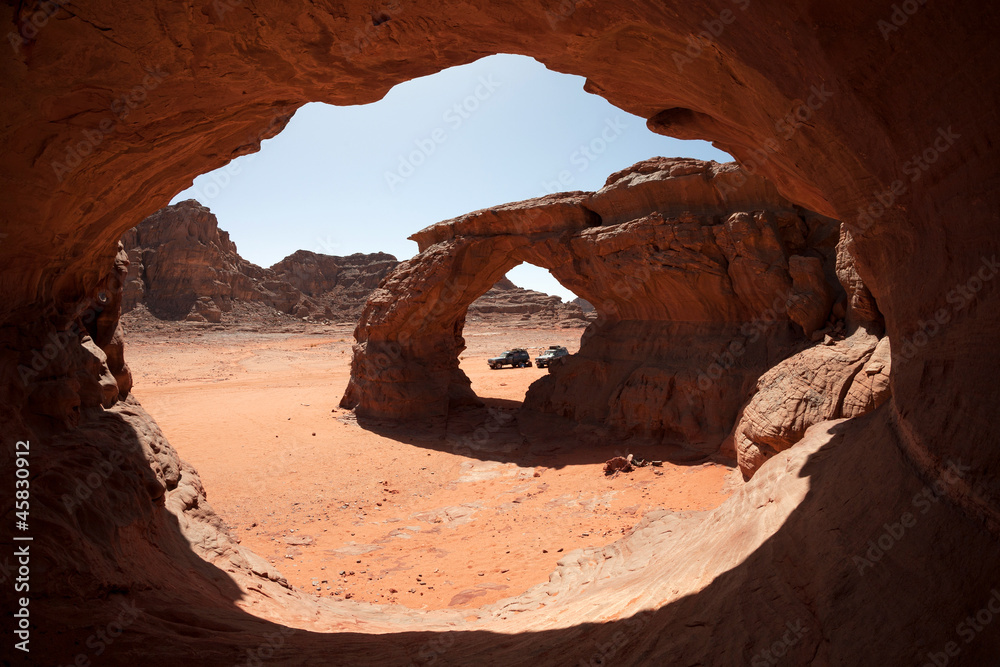 Stone arch in desert, Algeria Stock Photo | Adobe Stock