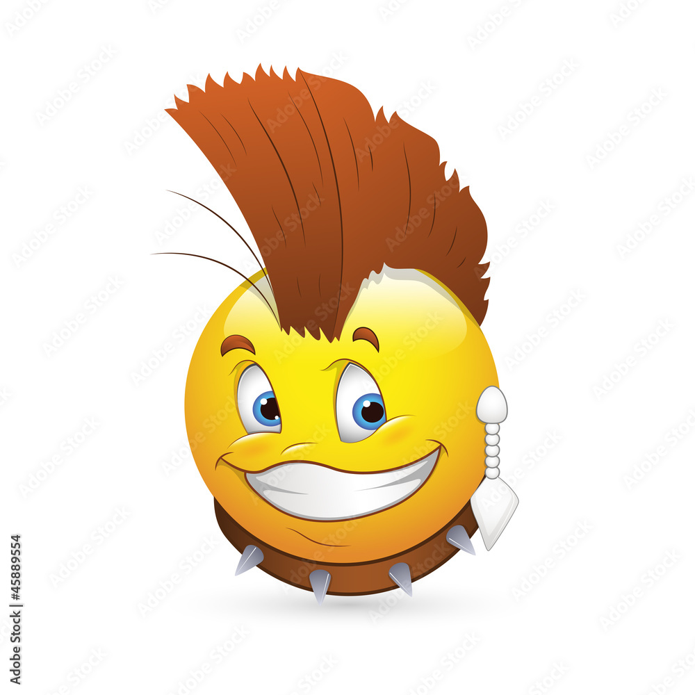 Smiley Emoticons Face Vector - Retro Pop Singer Stock Vector | Adobe Stock