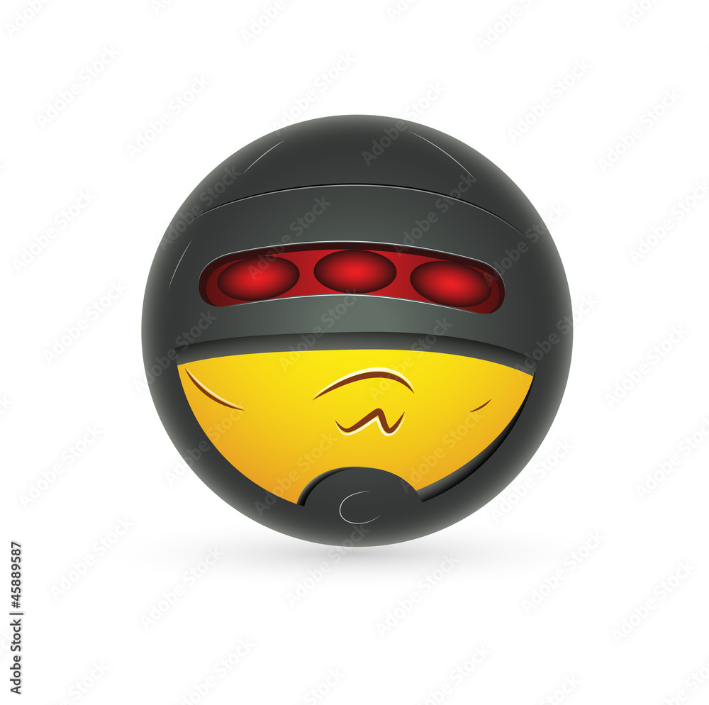Smiley Emoticons Face Vector - Secret Agent Stock Vector | Adobe Stock