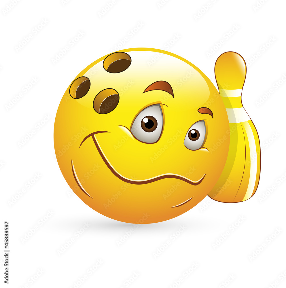 Smiley Emoticons Face Vector - Bowling Stock Vector | Adobe Stock