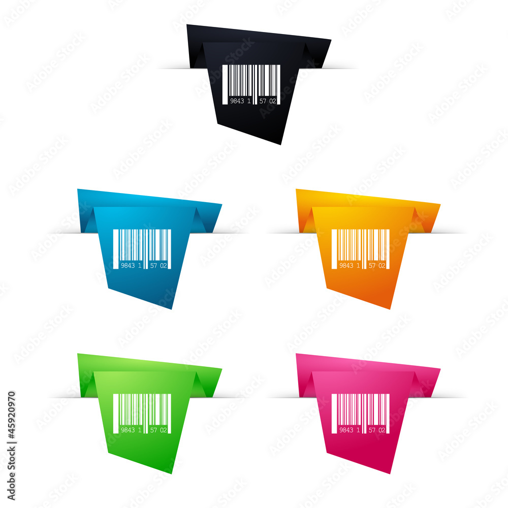 Symbole vectoriel papier origami E-shop / Code barre Stock Vector ...