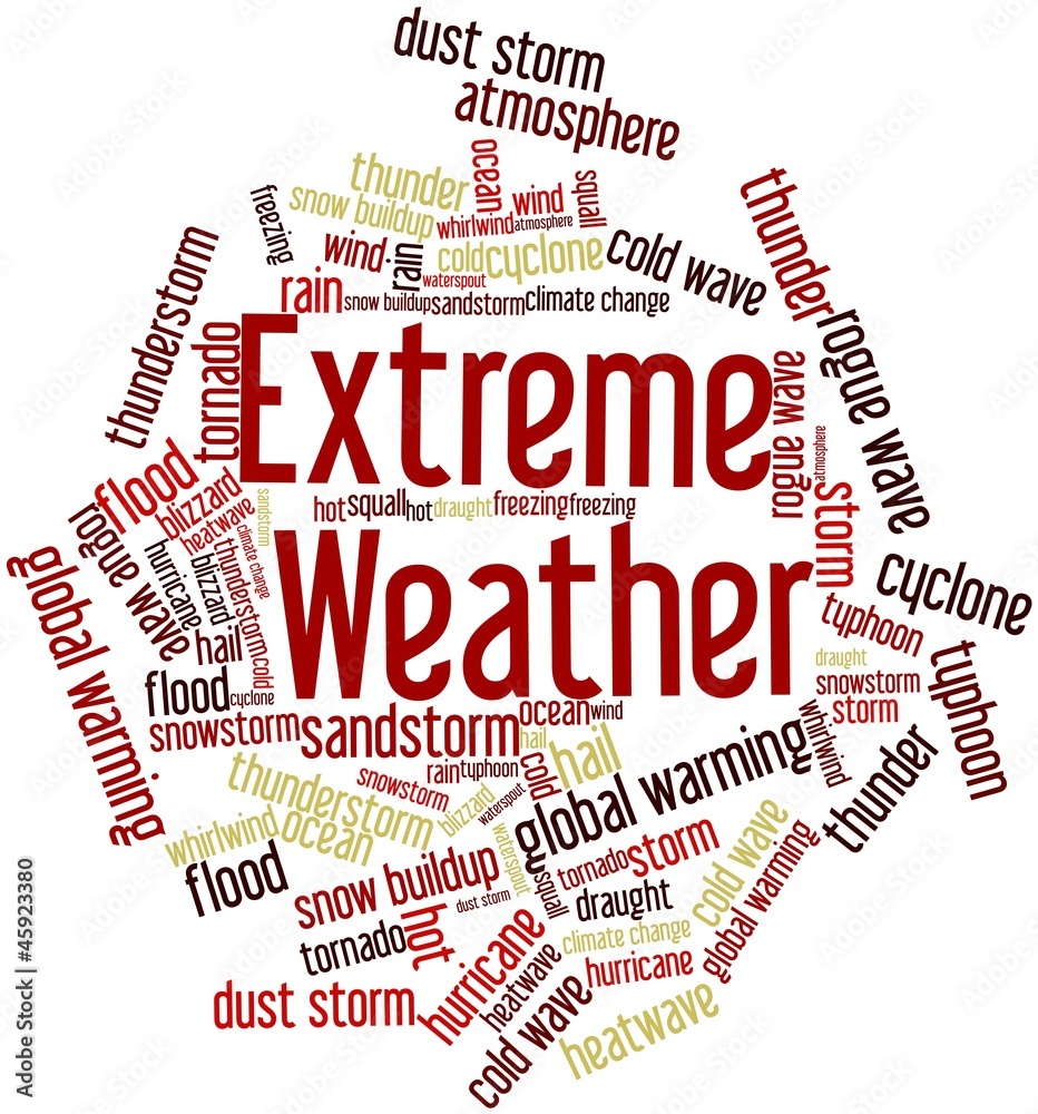Word cloud for Extreme Weather Stock Illustration | Adobe Stock